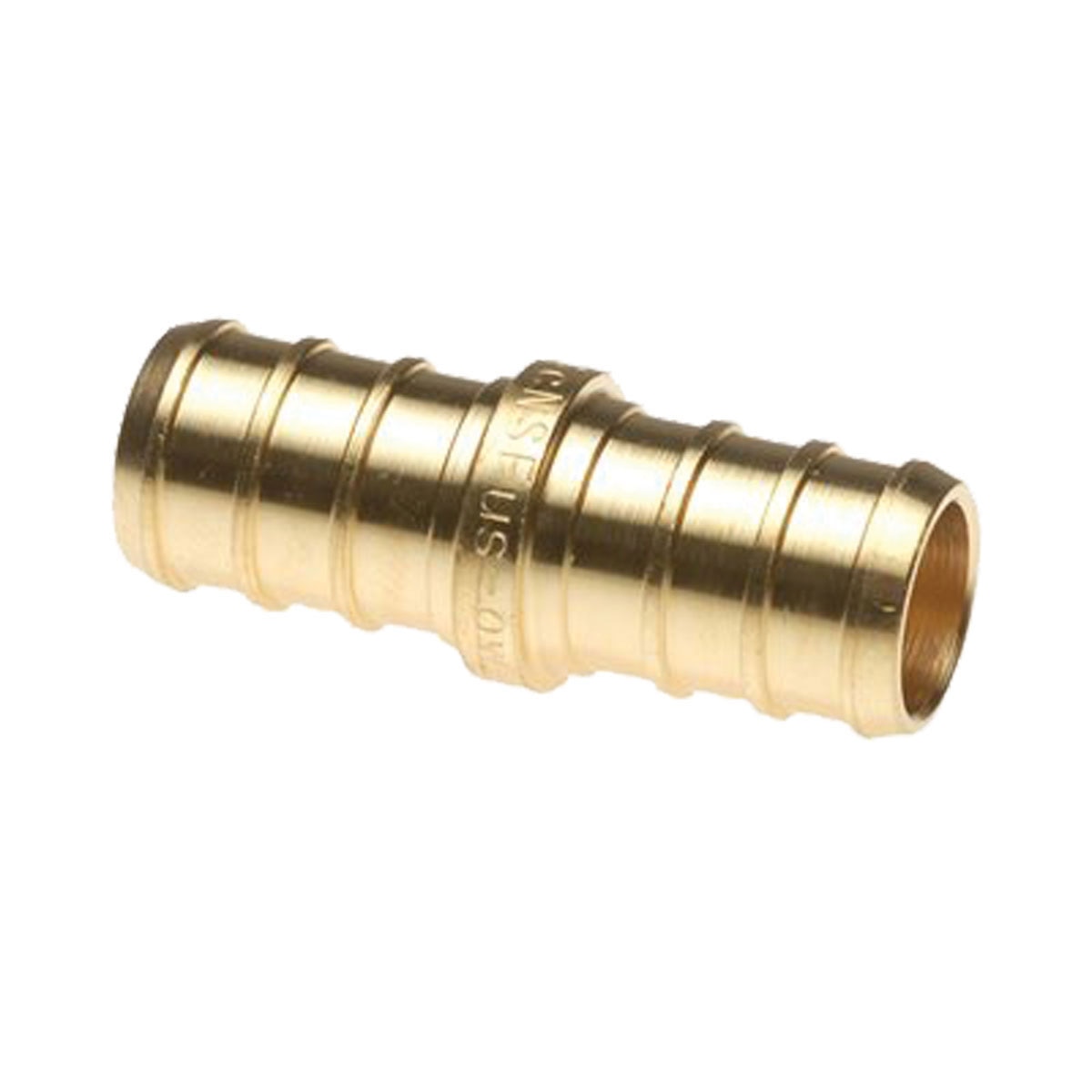 1/2" x 1/2" PEX Brass Insert Coupling (Crimp Style)