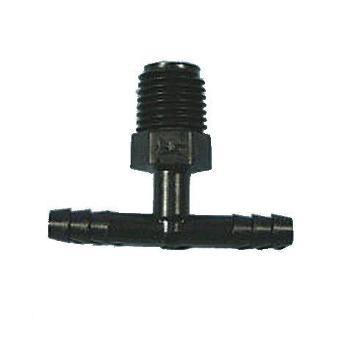 1/2" x 1/2" x 1/2" Male Adapter Tee (Insert x Insert x MIPT) Black Poly