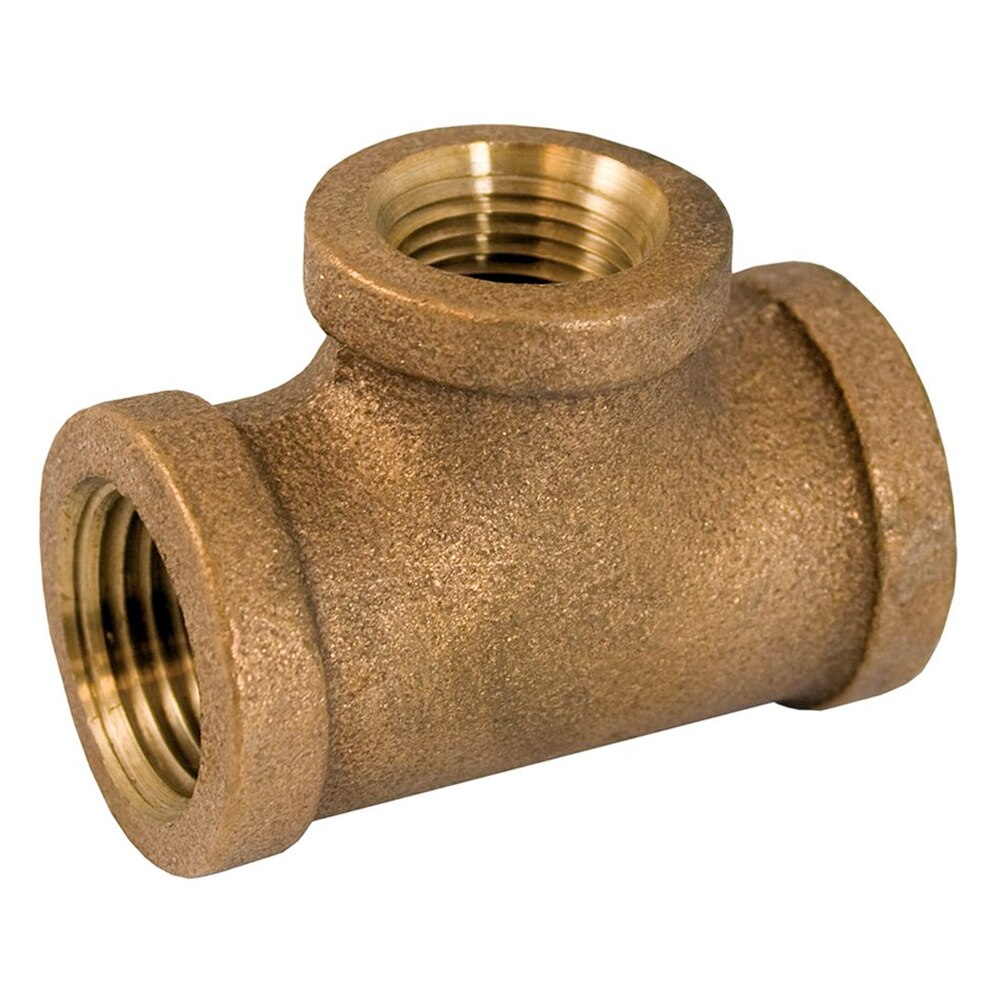 1" x 1" x 3/4" Bronze Reducing Tee