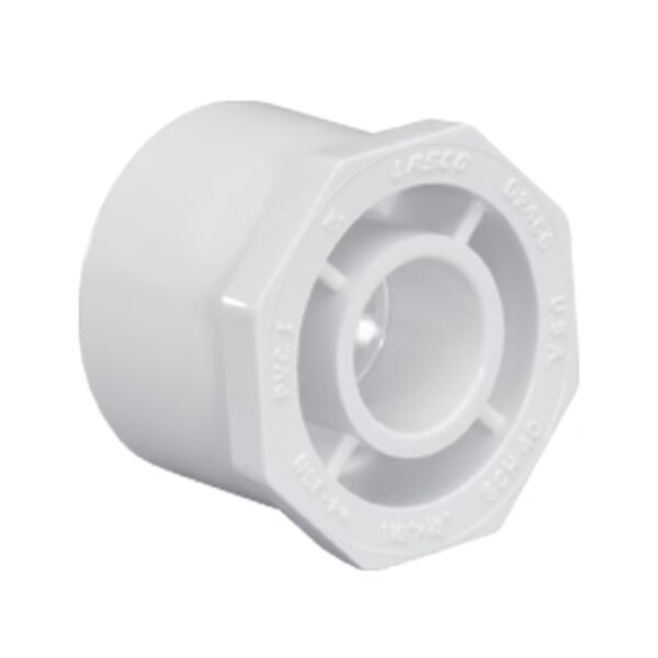 2 1/2" x 1" Reducing Bushing (Spigot x Slip) PVC Schedule 40