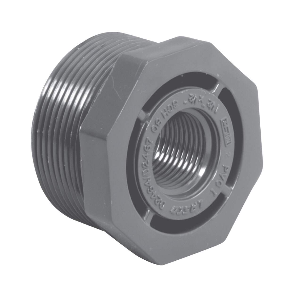 2" x 1 1/4" Reducing Bushing (MIPT x FIPT) PVC Schedule 80