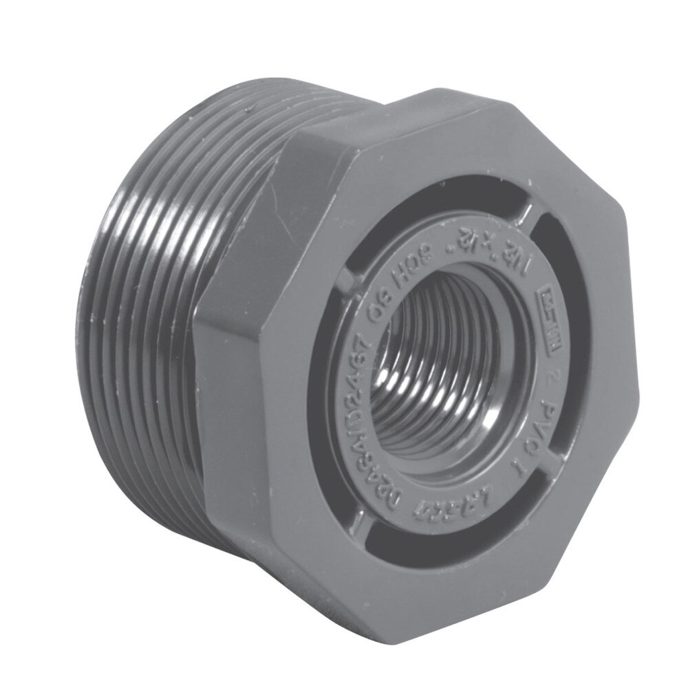 2" x 1" Reducing Bushing (MIPT x FIPT) PVC Schedule 80
