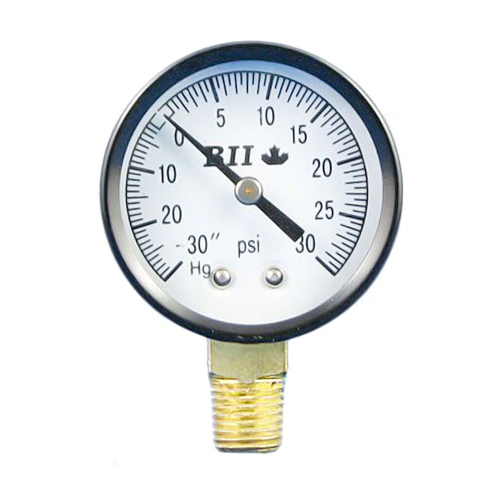 Combination Vacuum/Pressure Gauge 30", 150 PSI, 2" x 1/4" Lower Mount