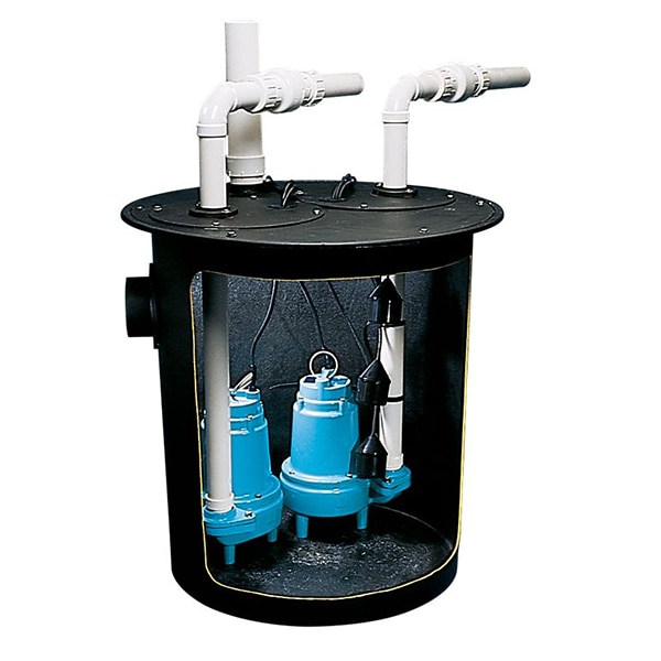Duplex Sewage Pump System - 1/2 HP, 115V