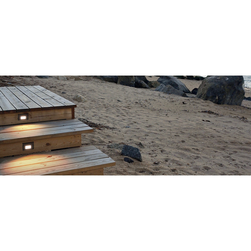 WAC 5" x 3" Black Rectangle Step LED Light