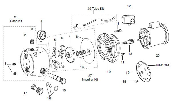 Franklin FP1C1-C (1 HP, 115/230v) PRO Convertible Jet Pump